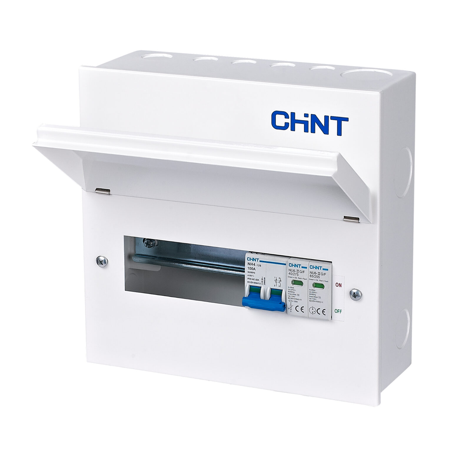 CHINT – 6 way main switch board – 100A. NX3-10MS-SPD | Miken Electronics